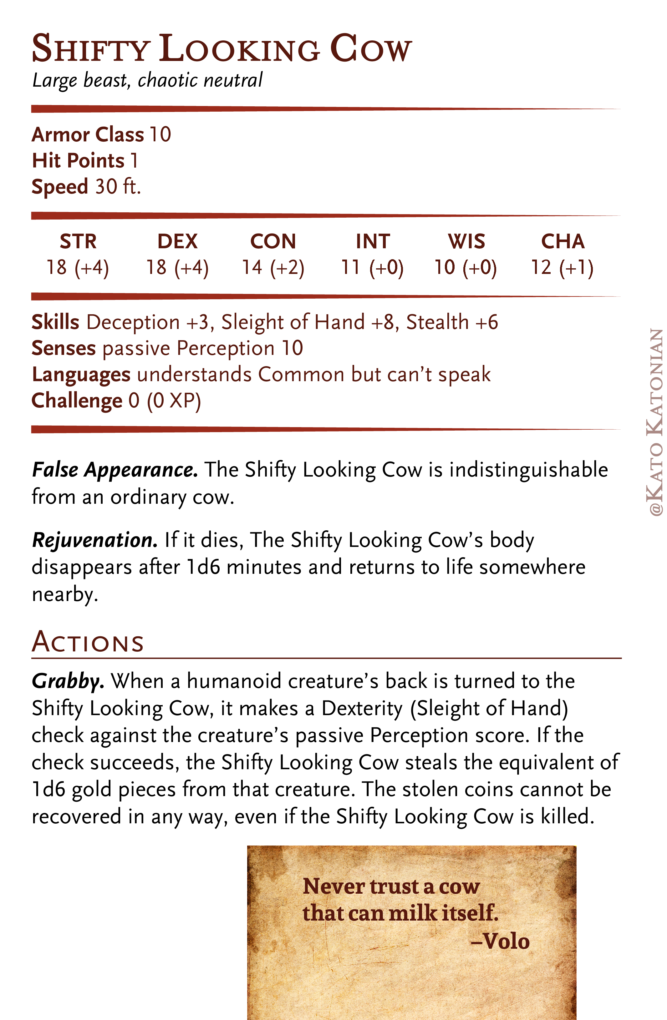 Shifty Cow | One Inch Square